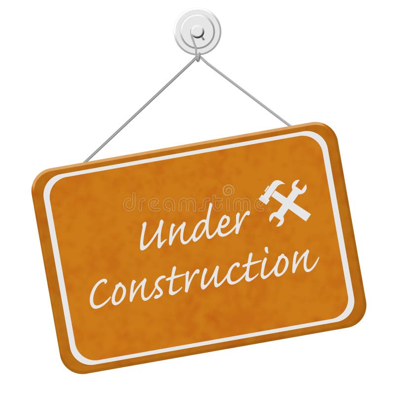 Under Construction Sign stock illustration. Illustration of relocation ...