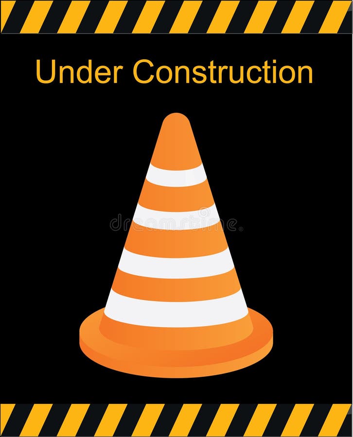 Under Construction Sign, Traffic Cones Vector, Traffic Vector Stock ...
