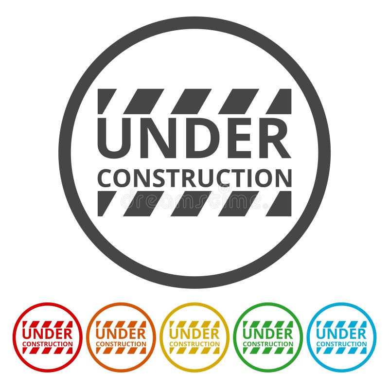 Under Construction Sorry Circle Stock Illustrations – 16 Under ...