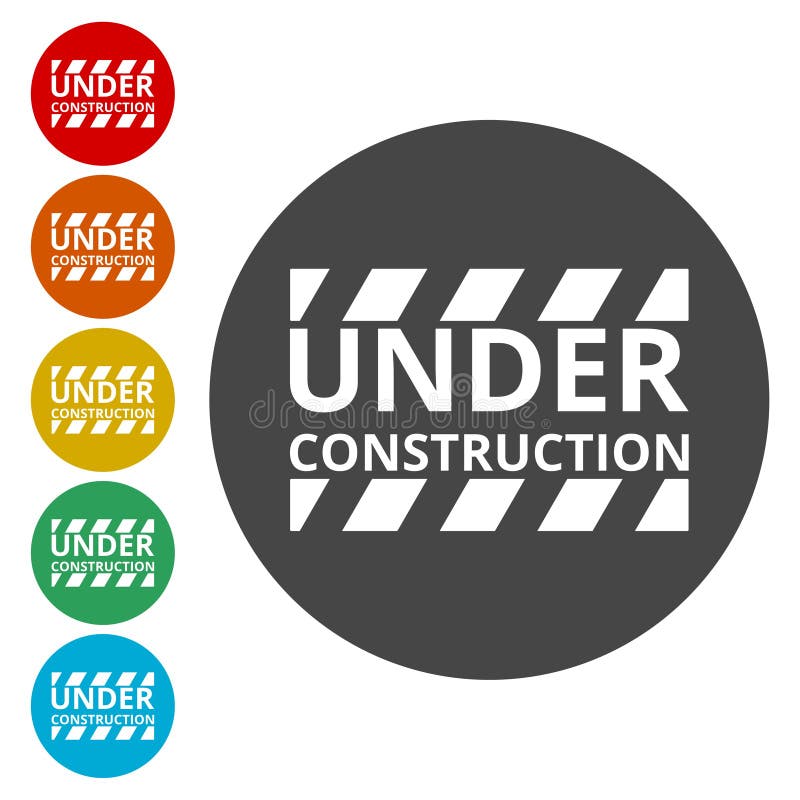 Under Construction Sorry Circle Stock Illustrations – 16 Under ...