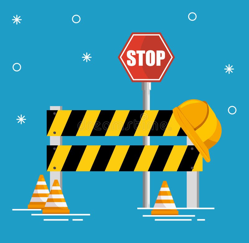 Under construction sign stock vector. Illustration of build - 109791994