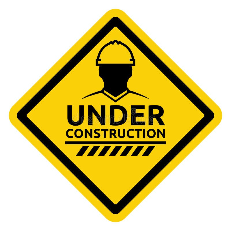 Under construction sign stock vector. Illustration of board - 87793995