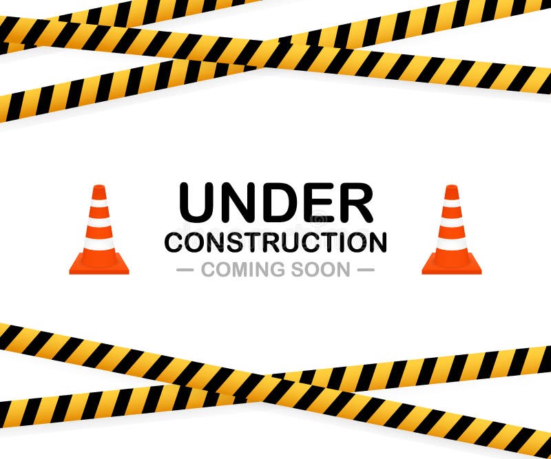 Website Under Construction Sign on Laptop. Vector Illustration for ...