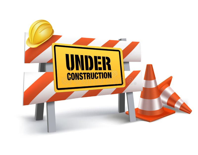 Website Under Construction Sign in White Background Stock Vector ...