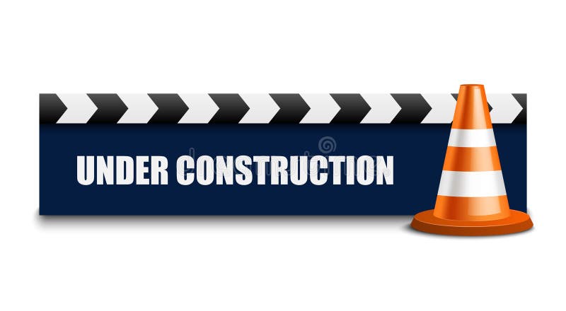 Under Construction Sign on White Background, Vector Illustration Stock ...