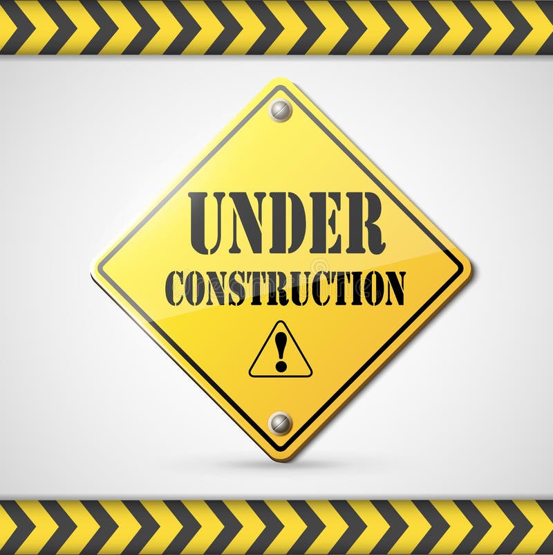 Under construction sign stock vector. Illustration of shop - 14609244