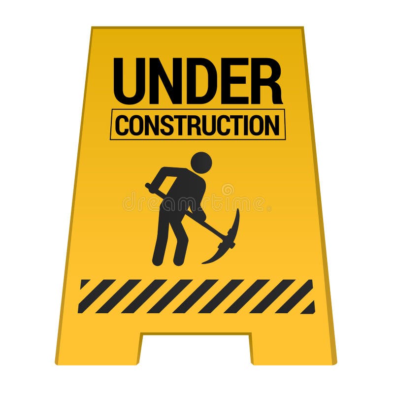 Under construction signal stock vector. Illustration of symbol - 107895928