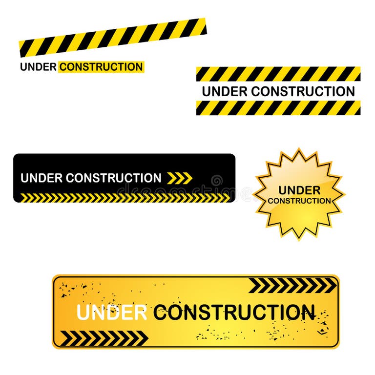 Under Construction Symbols Set Stock Illustrations – 121 Under ...