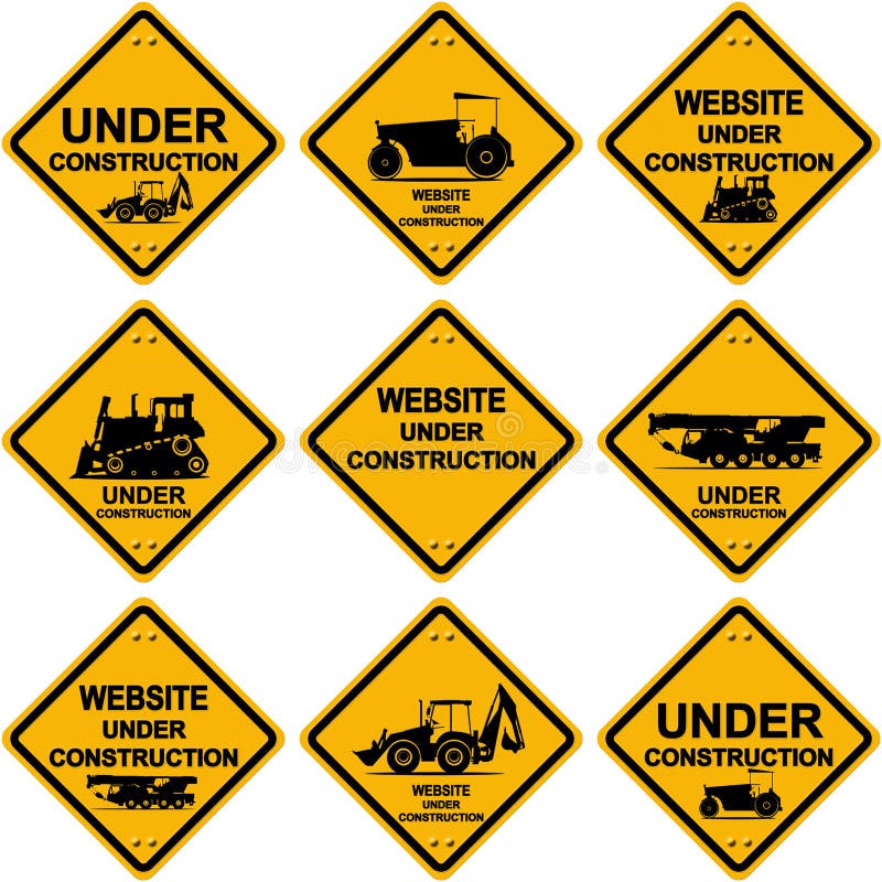 Construction signs stock vector. Illustration of sign - 8293416