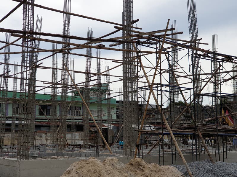 Under Construction Site Building a Pile of Soil Stock Photo - Image of ...