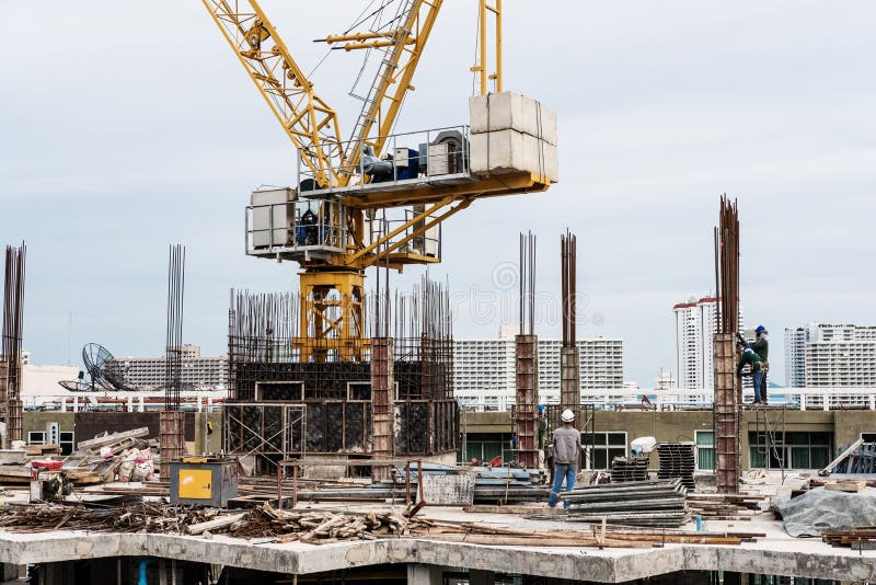 Under Construction Site in the City Stock Image - Image of engineer ...