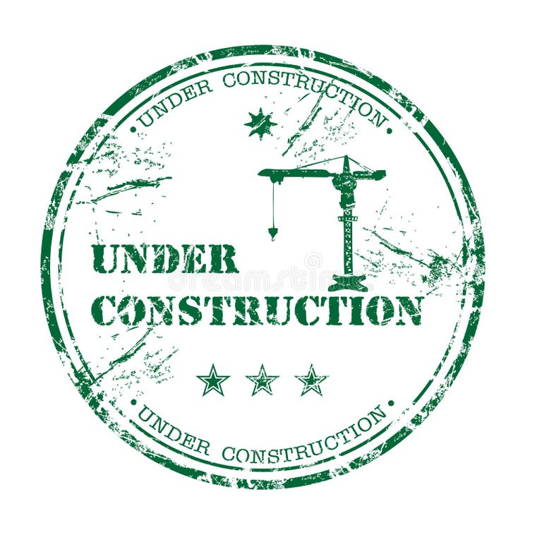 Under construction stamp stock vector. Illustration of constructing ...