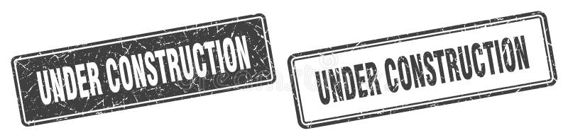 Under Construction Stamp Set. Under Construction Square Grunge Sign ...