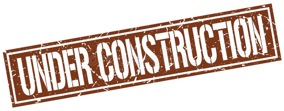 Under construction stamp stock vector. Illustration of insignia - 120409837