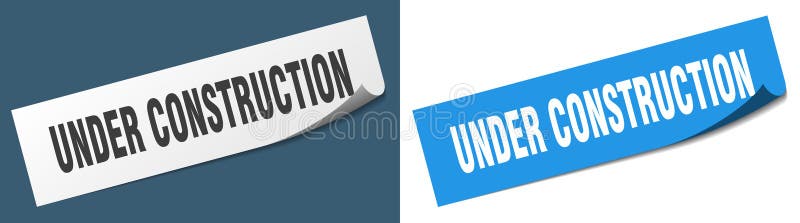 Under Construction Sticker. Under Construction Sign Set Stock Vector ...