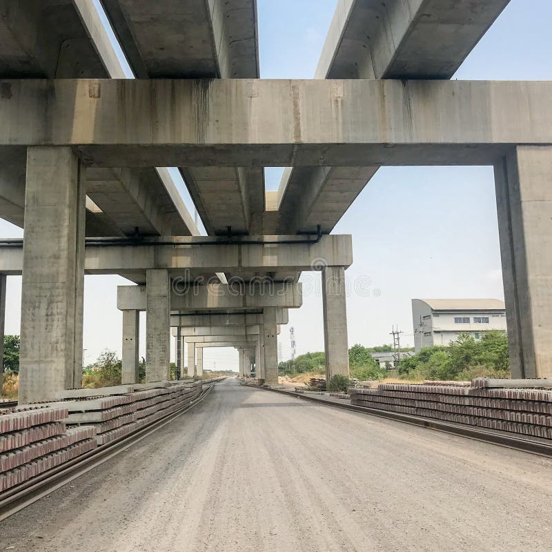 Under Construction Thai Train Station at Bangkok Stock Image - Image of ...