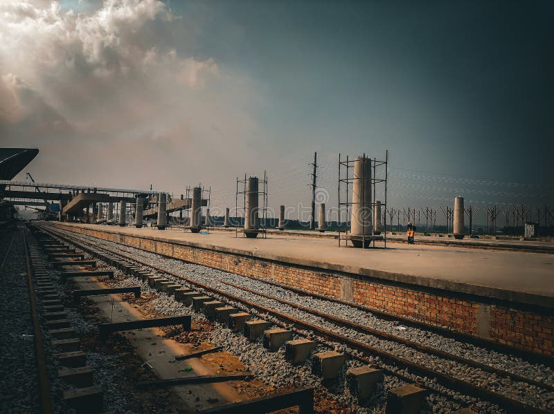 Under Construction Time Cox& X27;s Bazaar Railway Station 2 Stock Image ...