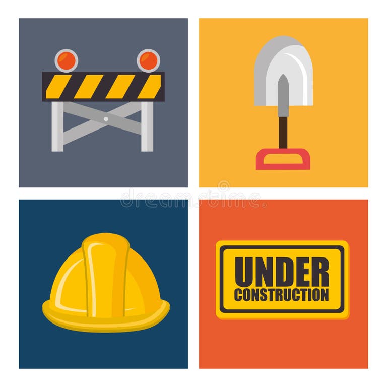 Under Construction and Tools Stock Illustration - Illustration of tools ...