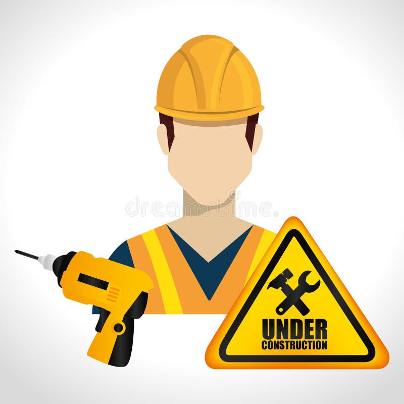 Under Construction and Tools Stock Illustration - Illustration of ...