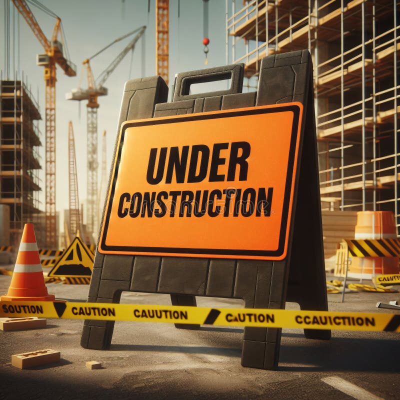 Under Construction Transit Signal. Vector Illustration Generative Ai ...