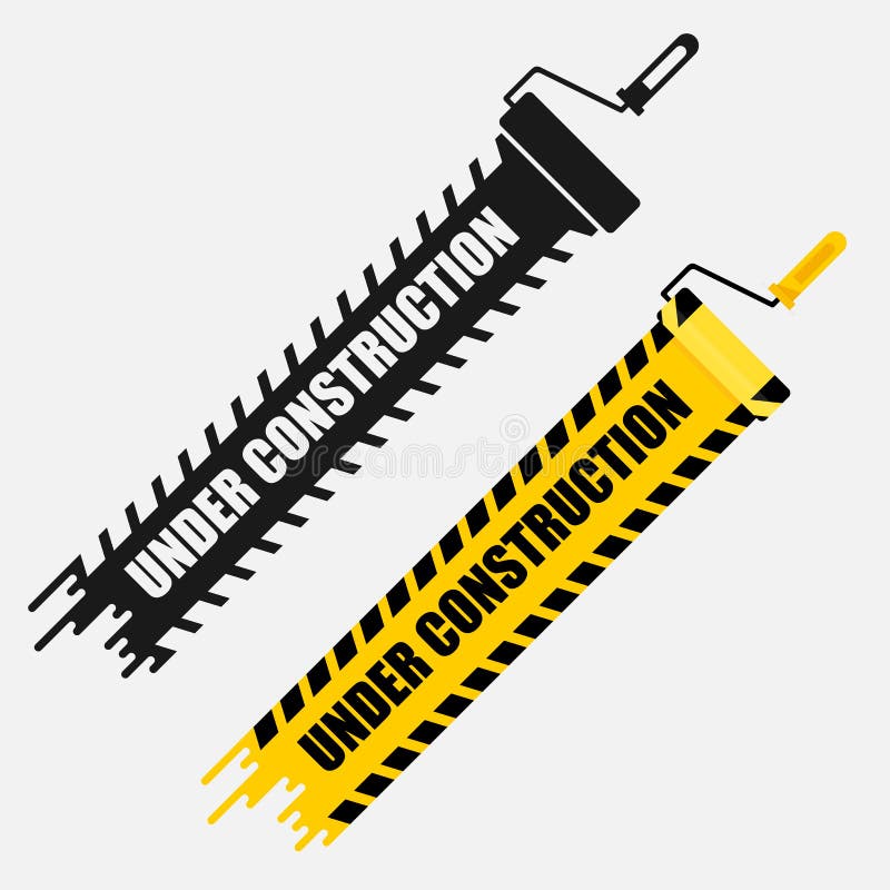 Under construction text stock vector. Illustration of concept - 100423962