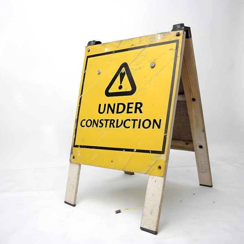 "Under Construction Warning Board Stock Illustration - Illustration of ...