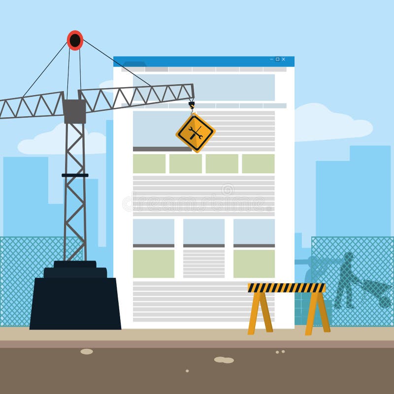 Under construction website stock vector. Illustration of concept ...