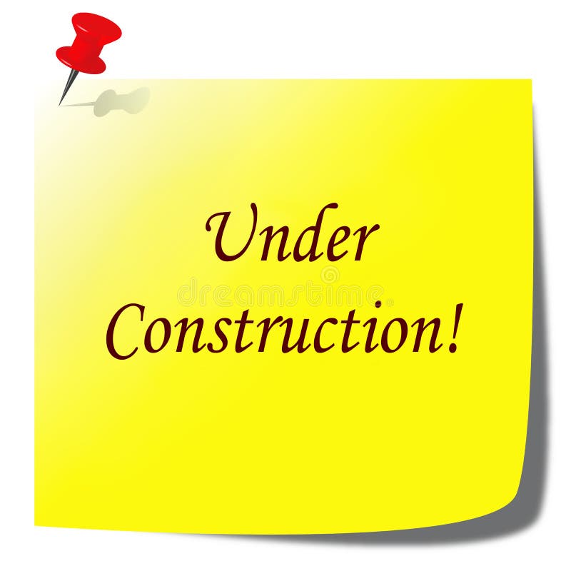 Under Construction Yellow Paper Note Stock Illustration - Illustration ...