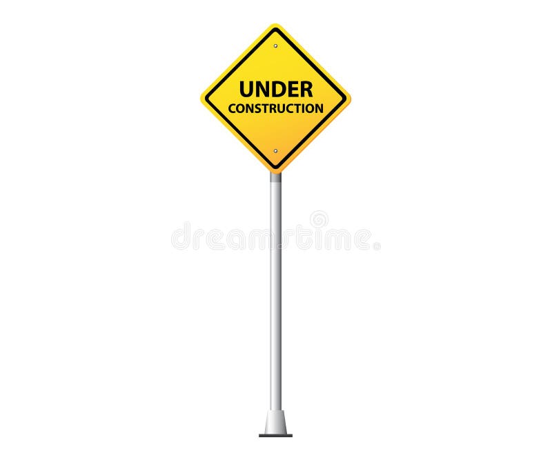 Under construction sign stock vector. Illustration of isolated - 36374812