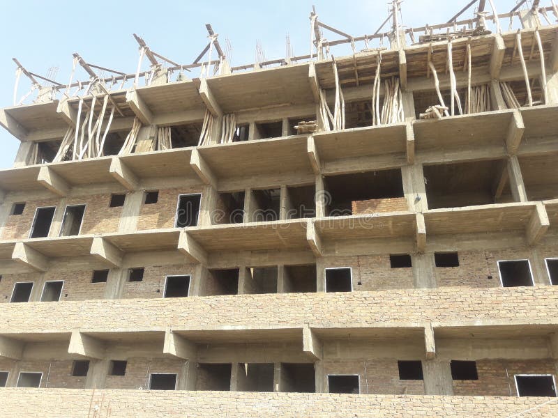 Under Construction Building Stock Image - Image of facade, condominium ...