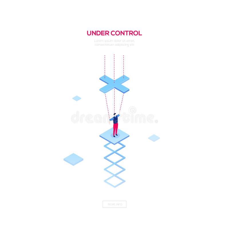 Under Control - Modern Isometric Vector Web Banner Stock Vector ...