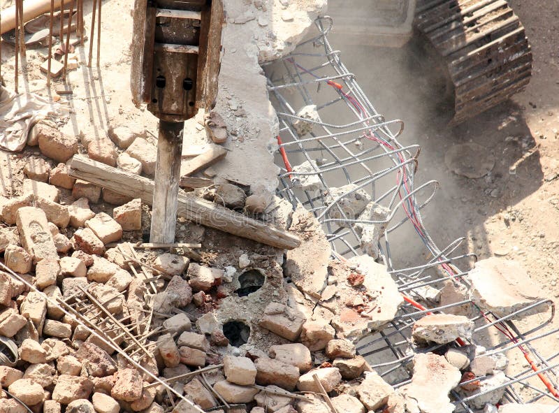 Under destruction stock image. Image of building, hydraulic - 62094277