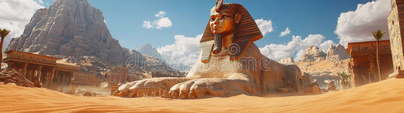 Under a Digital Sky, a High-tech Sphinx Sits among the Ruins of a Cyber ...