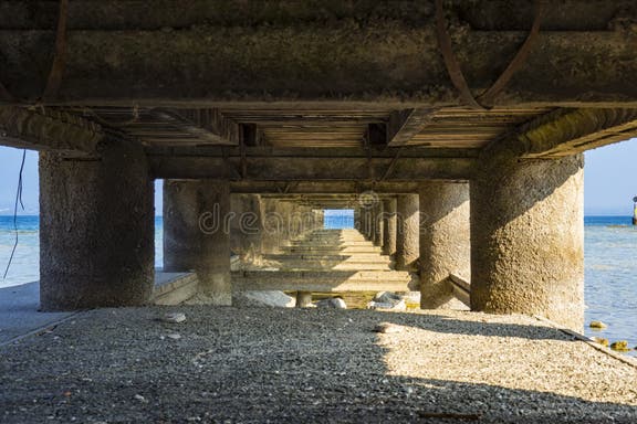 Under the dock stock photo. Image of pier, wharf, ocean - 105637786