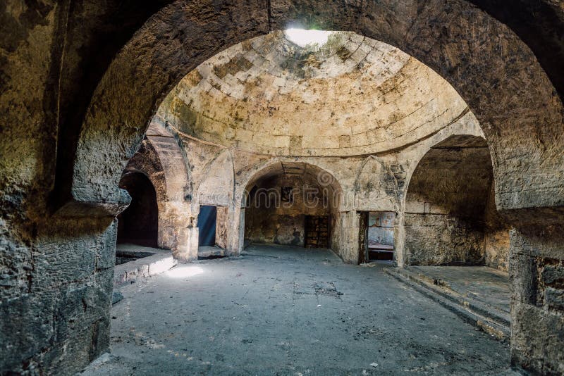 Under Dome of Old Abandoned Building in Oriental Style Stock Image ...