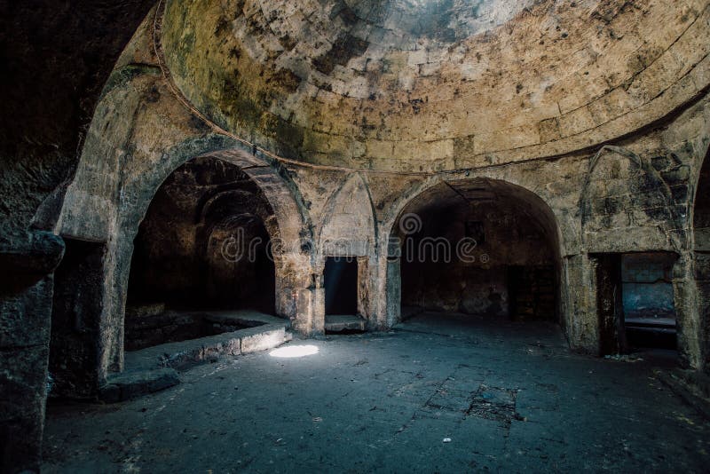 Under Dome of Old Abandoned Building in Oriental Style Stock Image ...