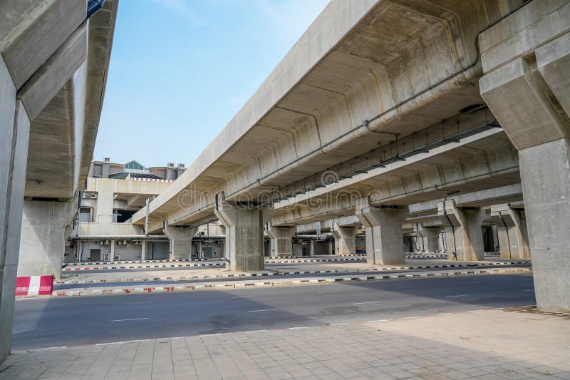 Under the Expressway Rail Road of the Bridge Stock Photo - Image of ...