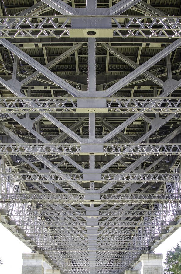 Under the Giant Harbour Bridge Shows Its Structure. Stock Image - Image ...