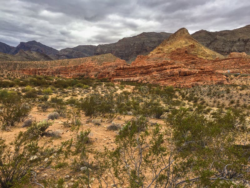 Under the Grey Sky, Valley of Fire Stock Photo - Image of dramatic ...