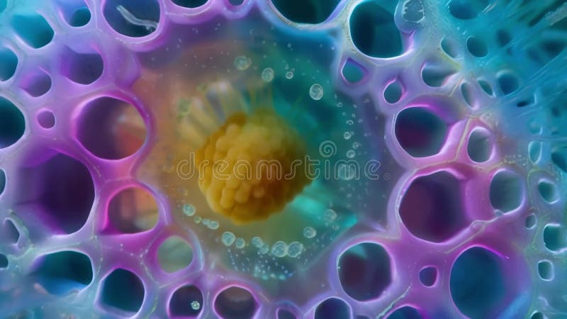 Under High Magnification the Internal Structure of a Pollen Grain Can ...