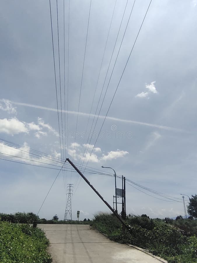 Under High Voltage Power Lines Stock Photo - Image of voltage, lines ...