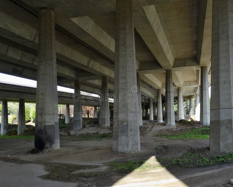 Under a highway bridge stock photo. Image of structure - 279806504