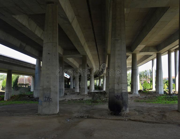 Under a highway bridge stock image. Image of bottom - 279806509
