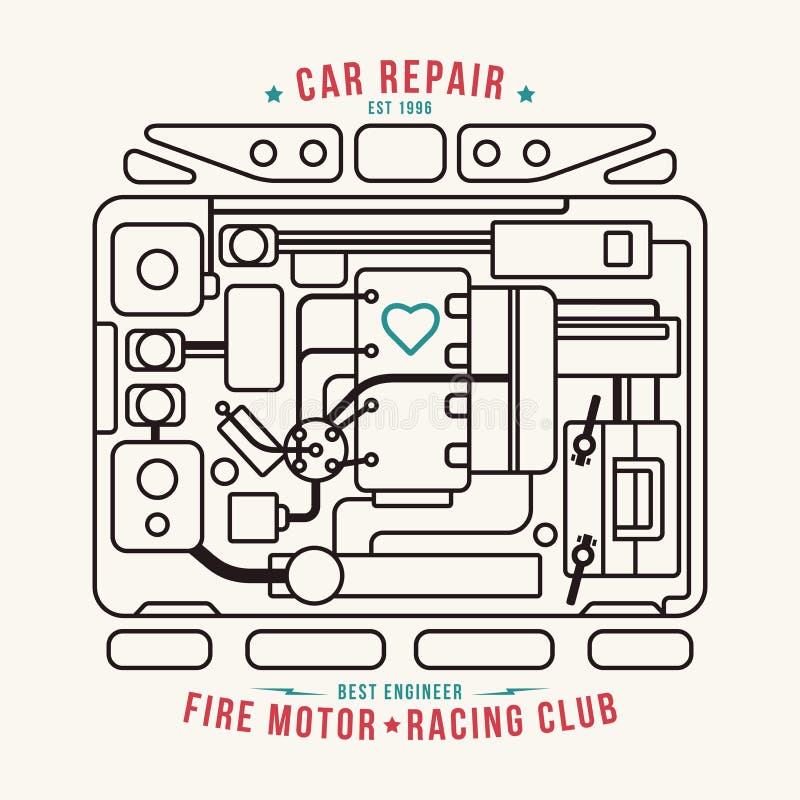 Car Mechanic Under Hood Stock Illustrations – 108 Car Mechanic Under ...