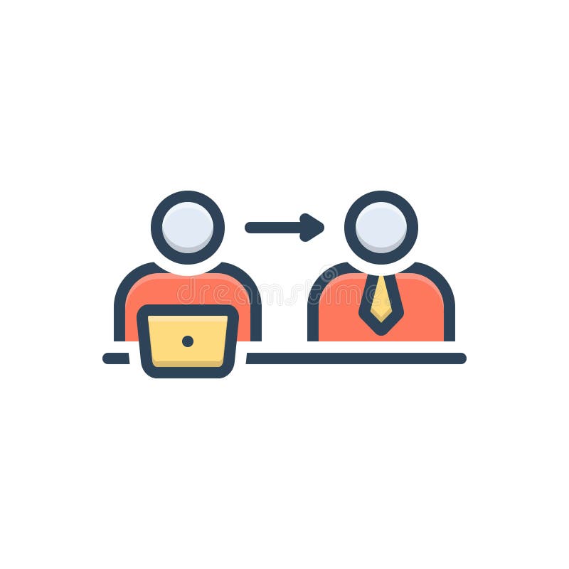 Color Illustration Icon for Under, Subservient and Submissive Stock ...