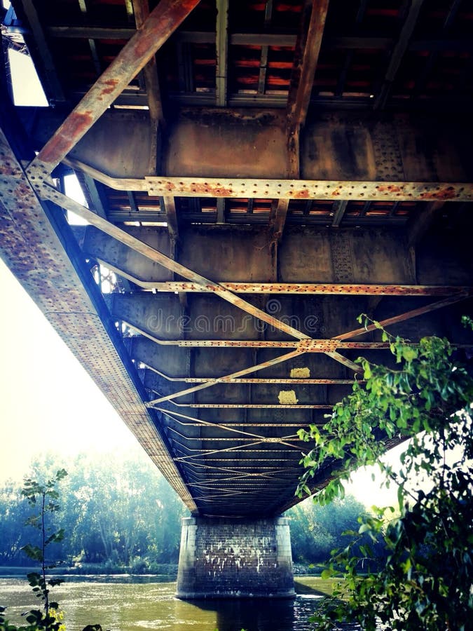 Under an Iron Bridge, Water Stock Photo - Image of bridge, river: 231319722