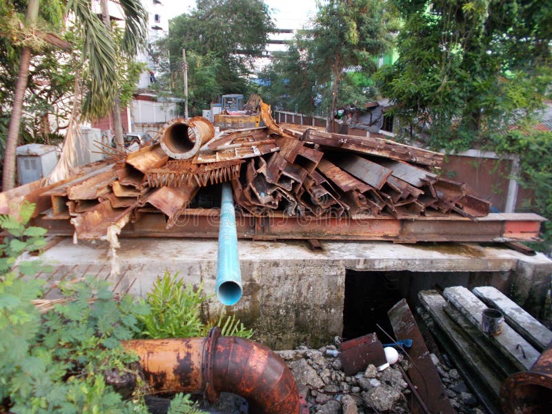 Rusty iron stock image. Image of outdoors, canal, plumbing - 115245655