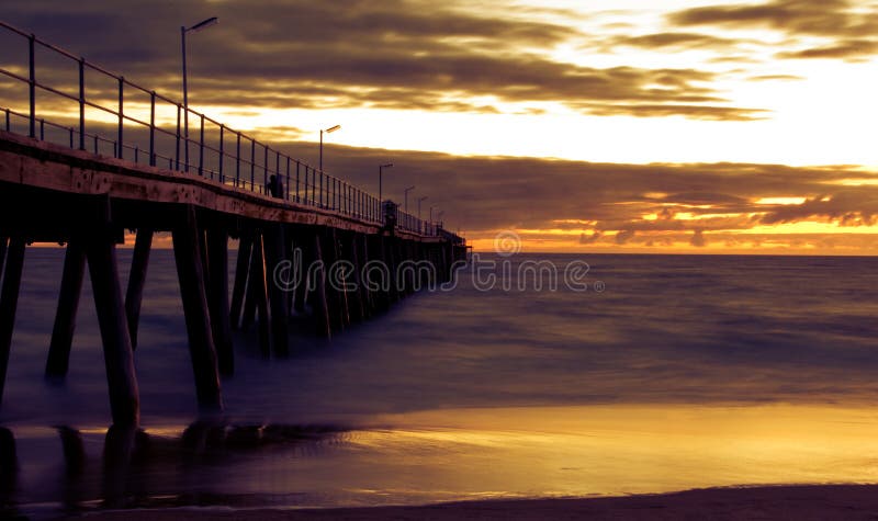 Under the Jetty stock photo. Image of ocean, scenic, orange - 9051584