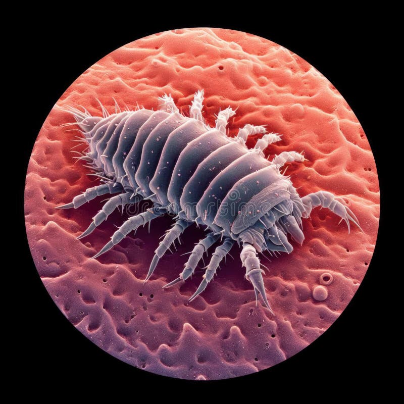 Microscopic Parasites Seen Under Electronic Microscope Stock ...