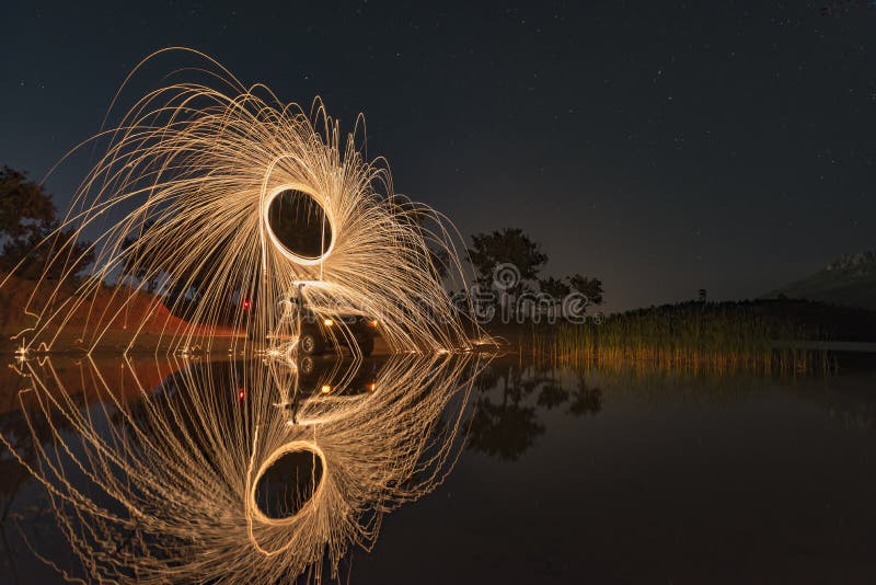 Under the Lights Off-road Vehicle Stock Image - Image of exposure ...